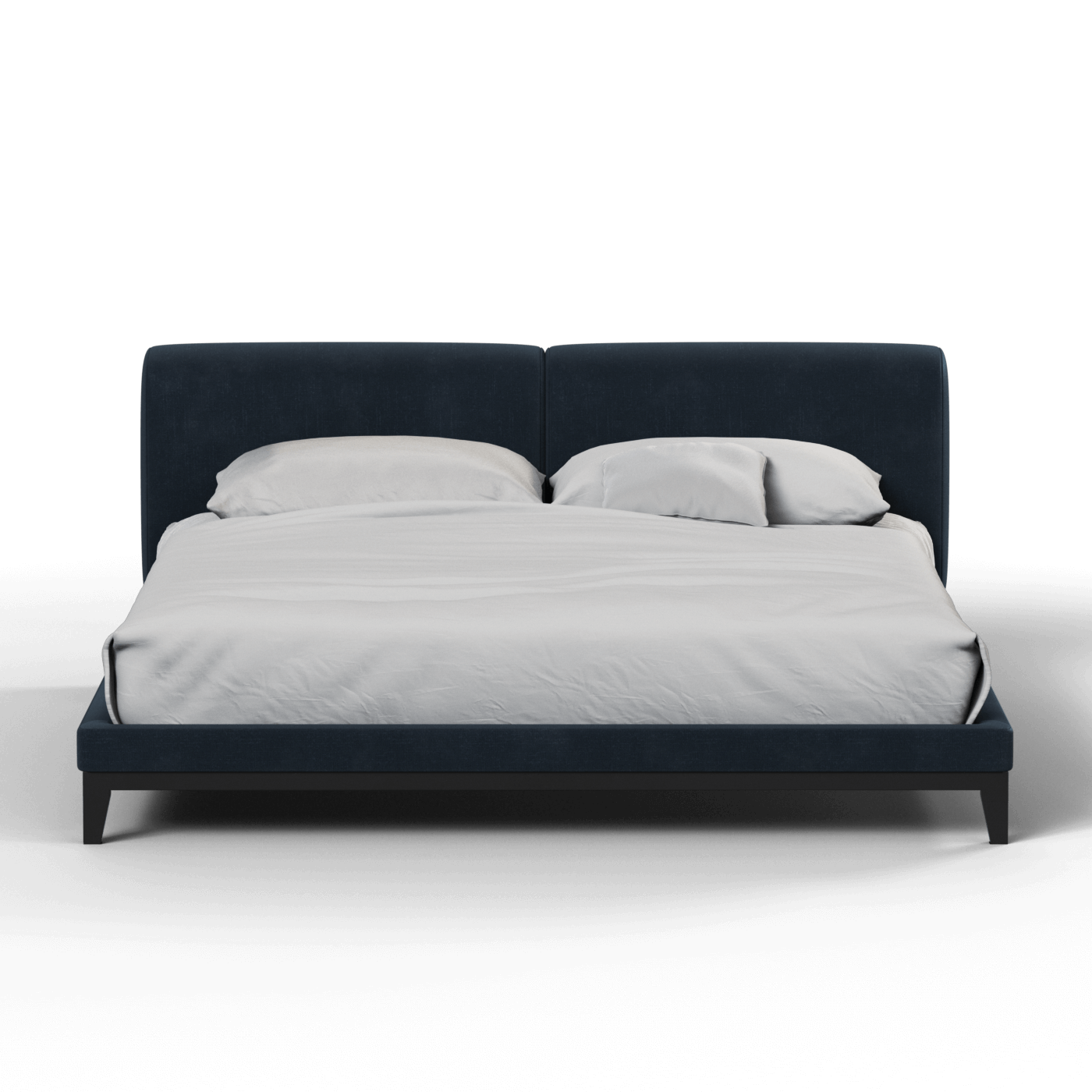 Infinity Double Bed in Grey Linen | Double Beds | Bedspoke