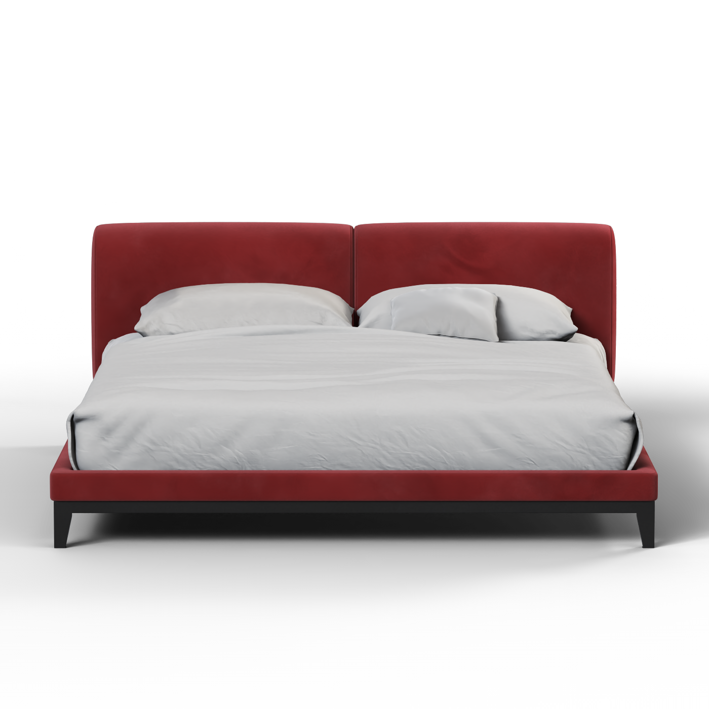 Infinity Double Bed in Grey Linen | Double Beds | Bedspoke